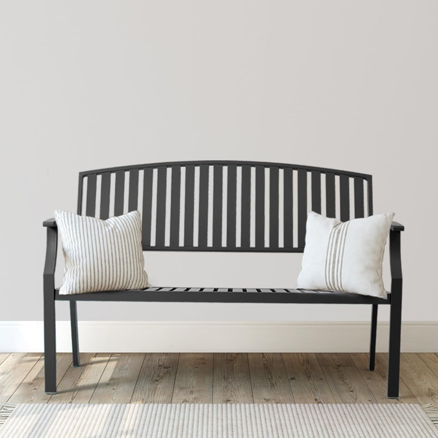 Outdoor Bench Weatherproof Aluminum Patio Garden Bench, Patio Loveseat ...