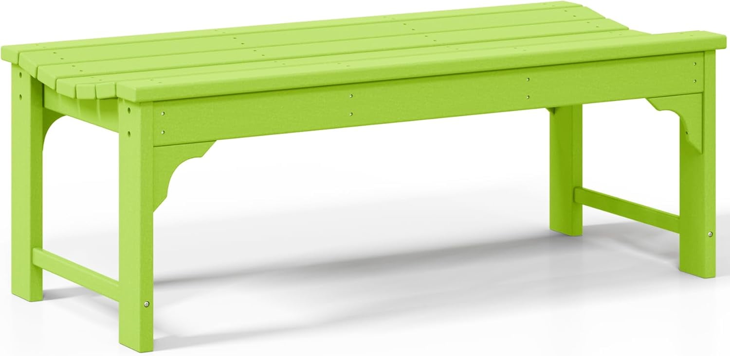 Outdoor Benches Weatherproof, All Weather Resistant Park Bench Poly ...