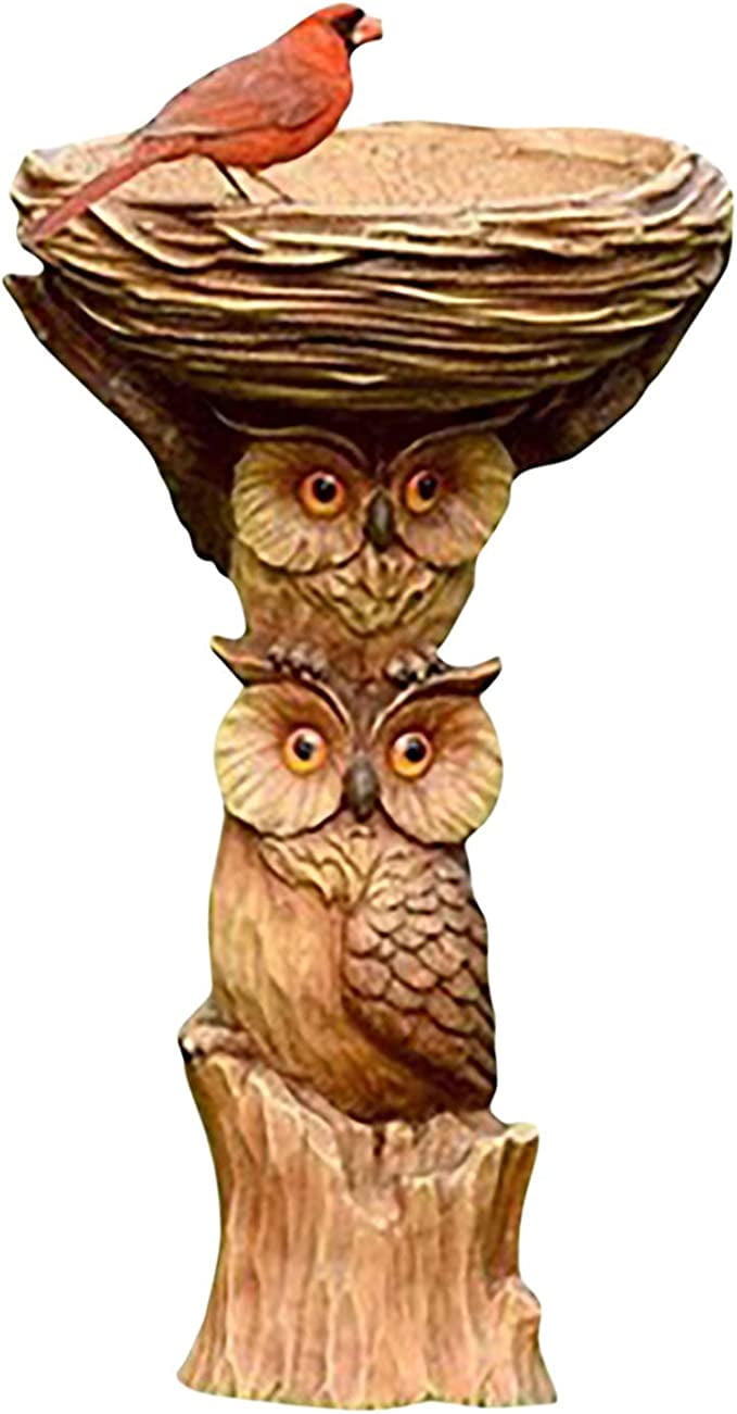 Outdoor Bird Bath Bowl, Bird Feeder, Planter Base, Resin Pedestal ...