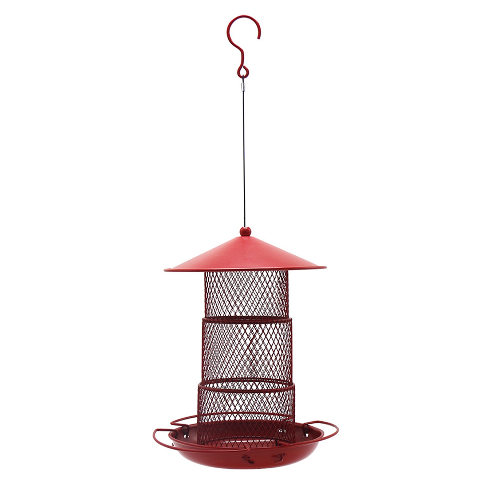 Outdoor Bird Feeder 3 Tier Retractable Large Capacity Bottom Drain Chew ...
