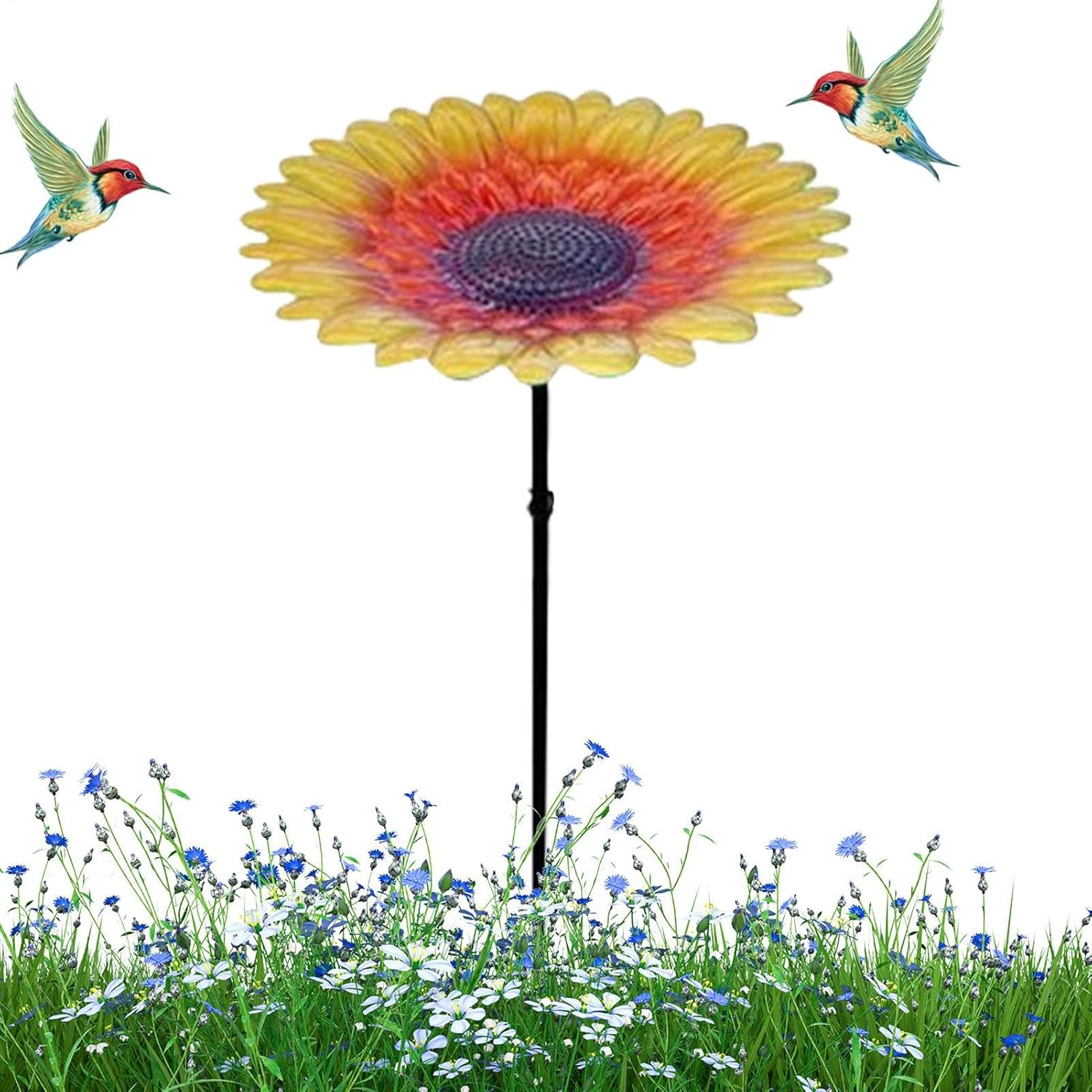 Outdoor Bird Feeder | Flower Bird Feeder,Metal Flower Tray Waterer for ...