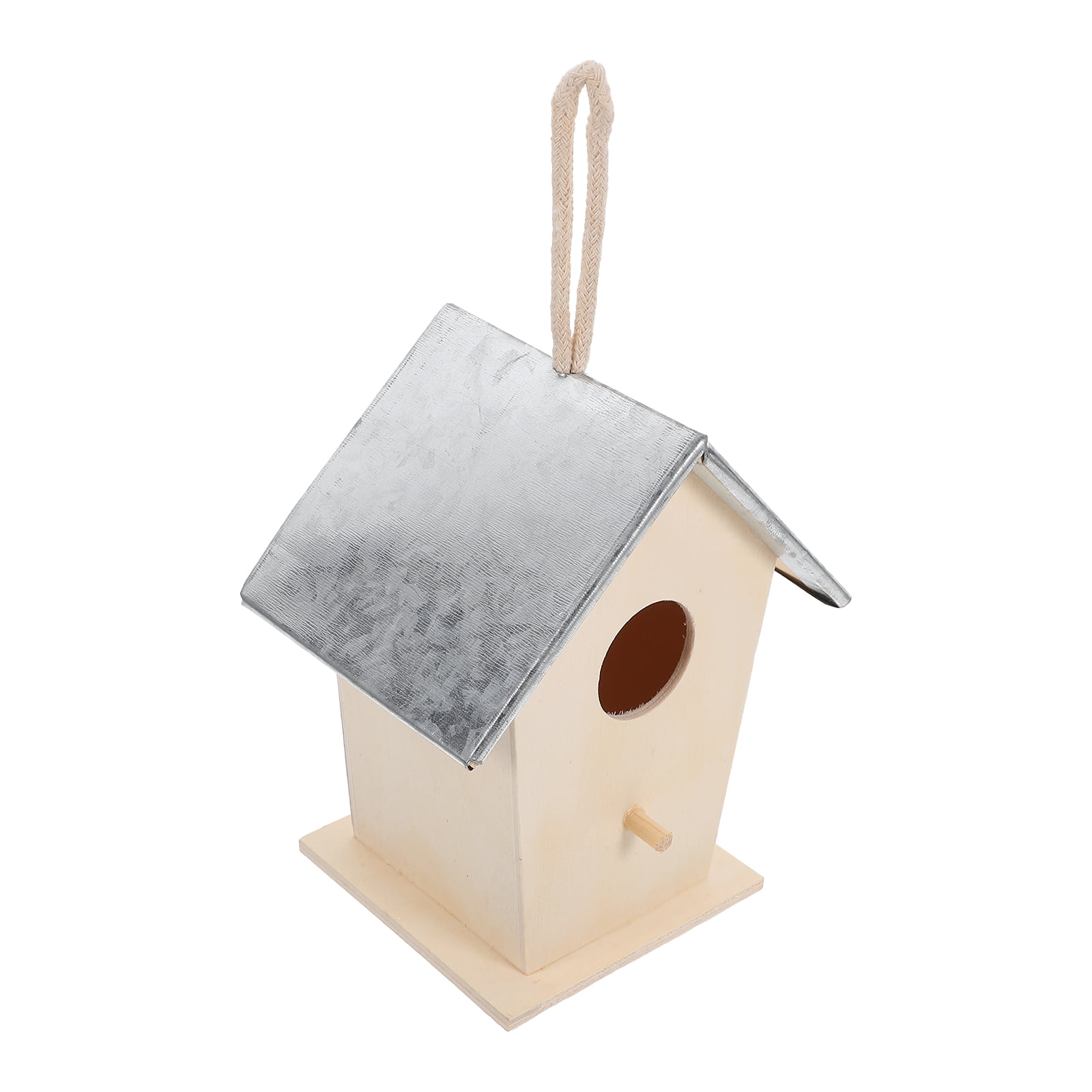 Outdoor Bird House Bird Log Nest Hanging Wooden Bird House Small Bird ...