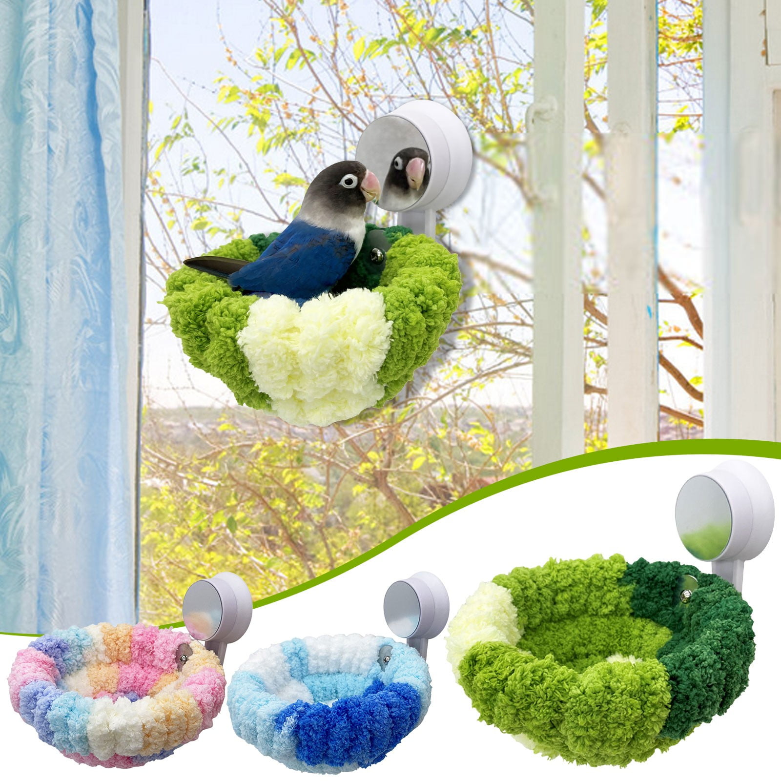 Outdoor Bird Nest for Parrots,Durable Weatherproof Bird House with ...