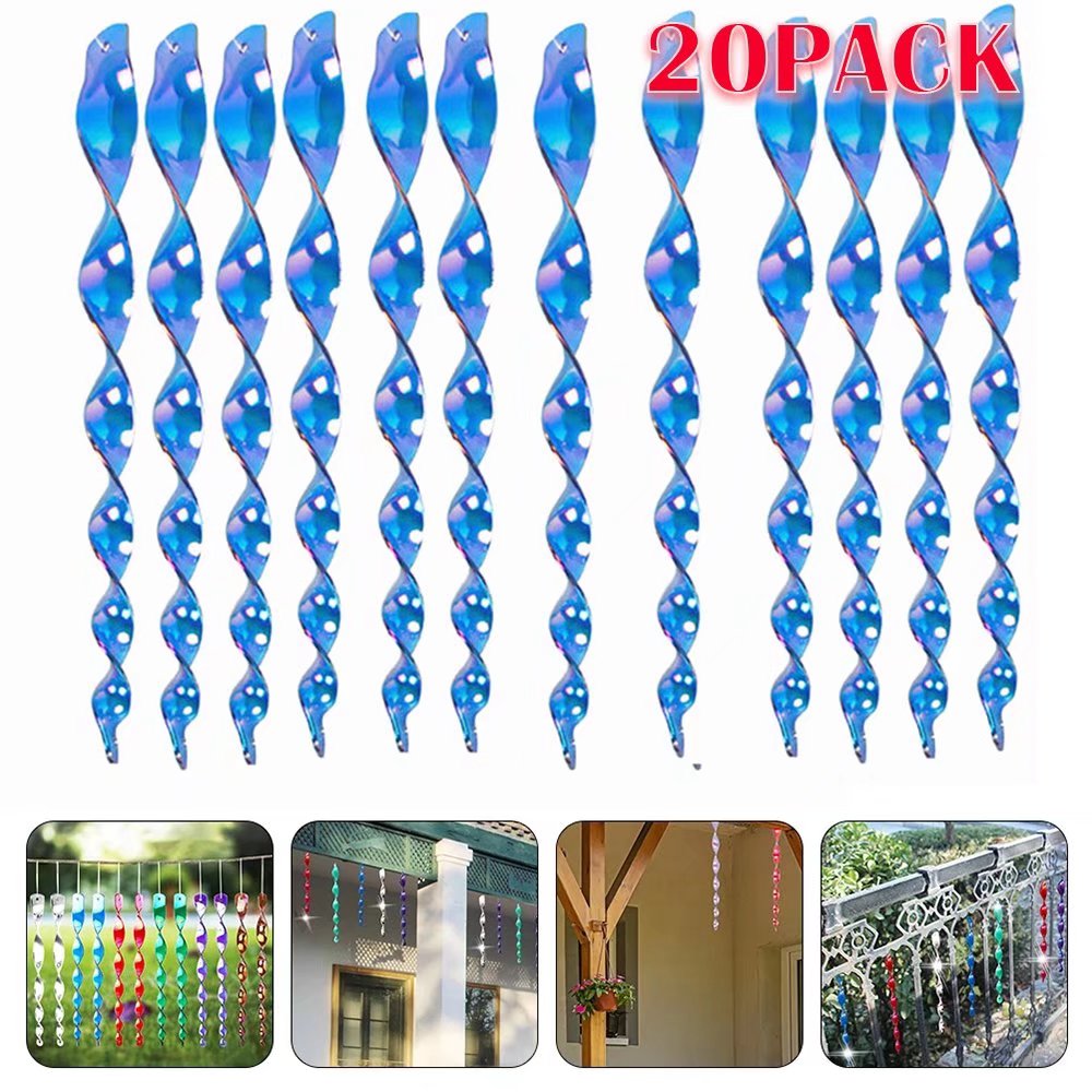 Outdoor Bird Repellent Sticks Insect Spiral Reflective Scare Rods ...