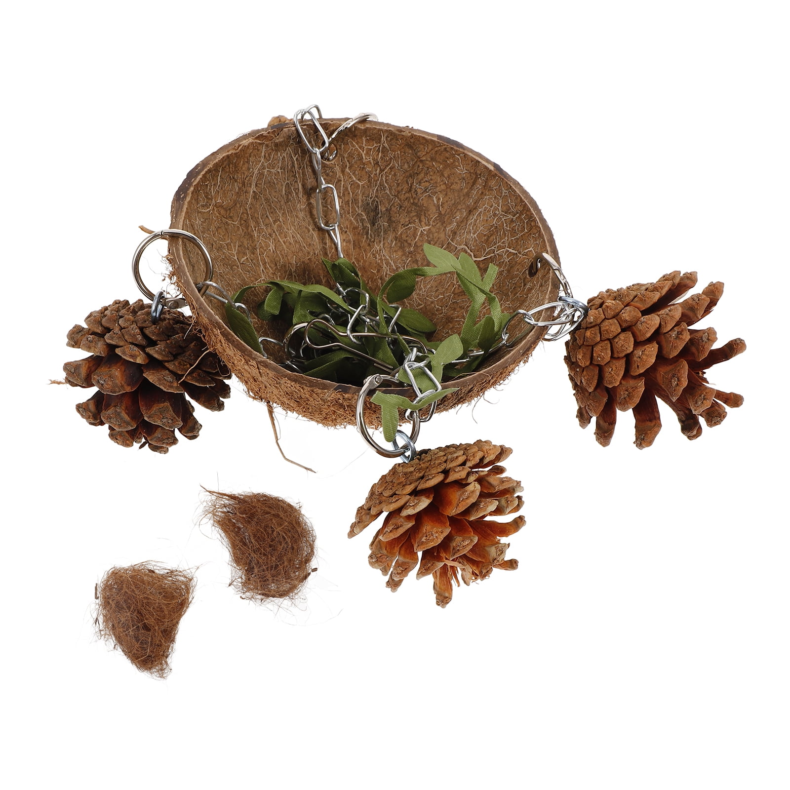 Outdoor Bird Swing Resting Bed Hanging Nest Coconut Shell The Bird's ...