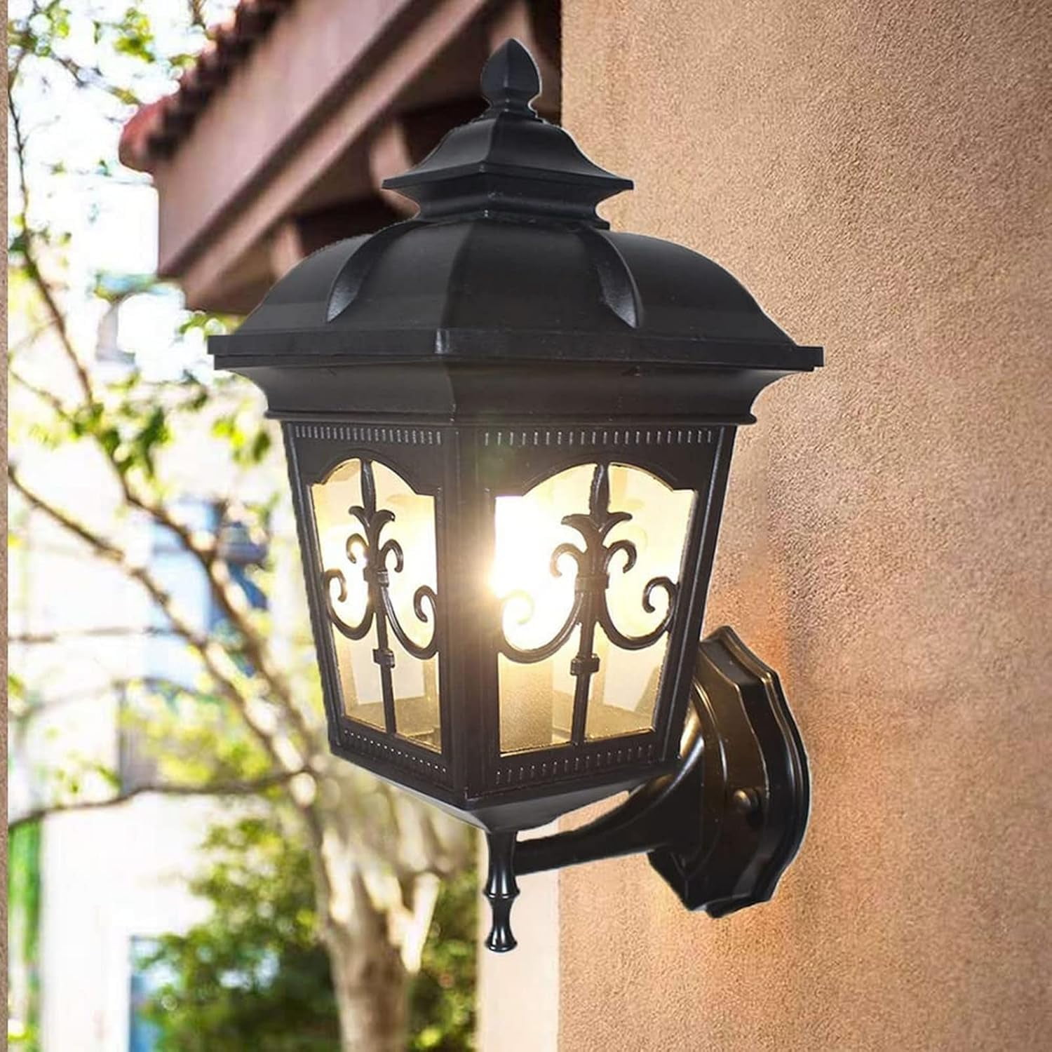 Outdoor Black Outdoor Security Street Lights External Weatherproof ...