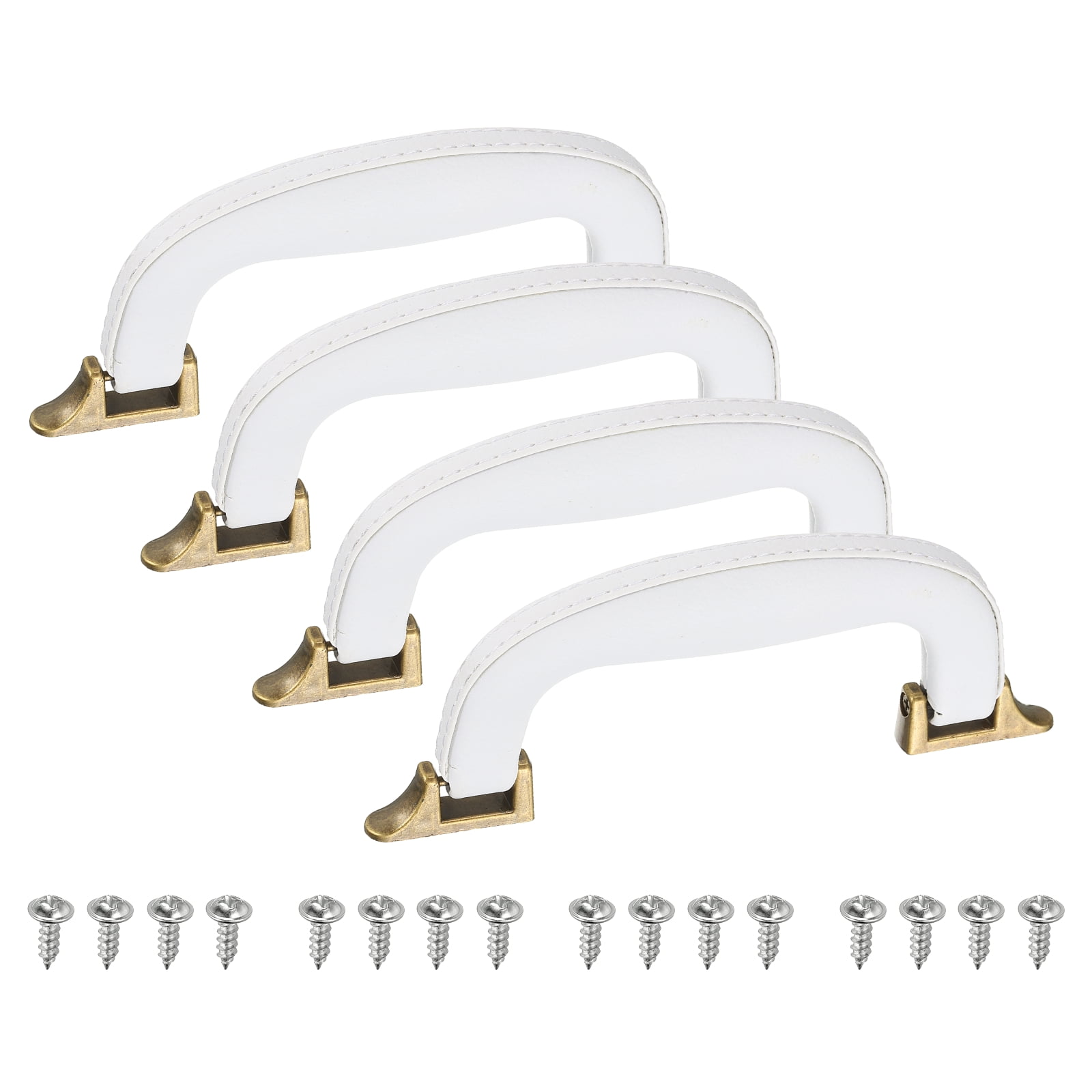 4 Pcs PU Leather Luggage Handle, Vintage U-shape Replacement Strap ...