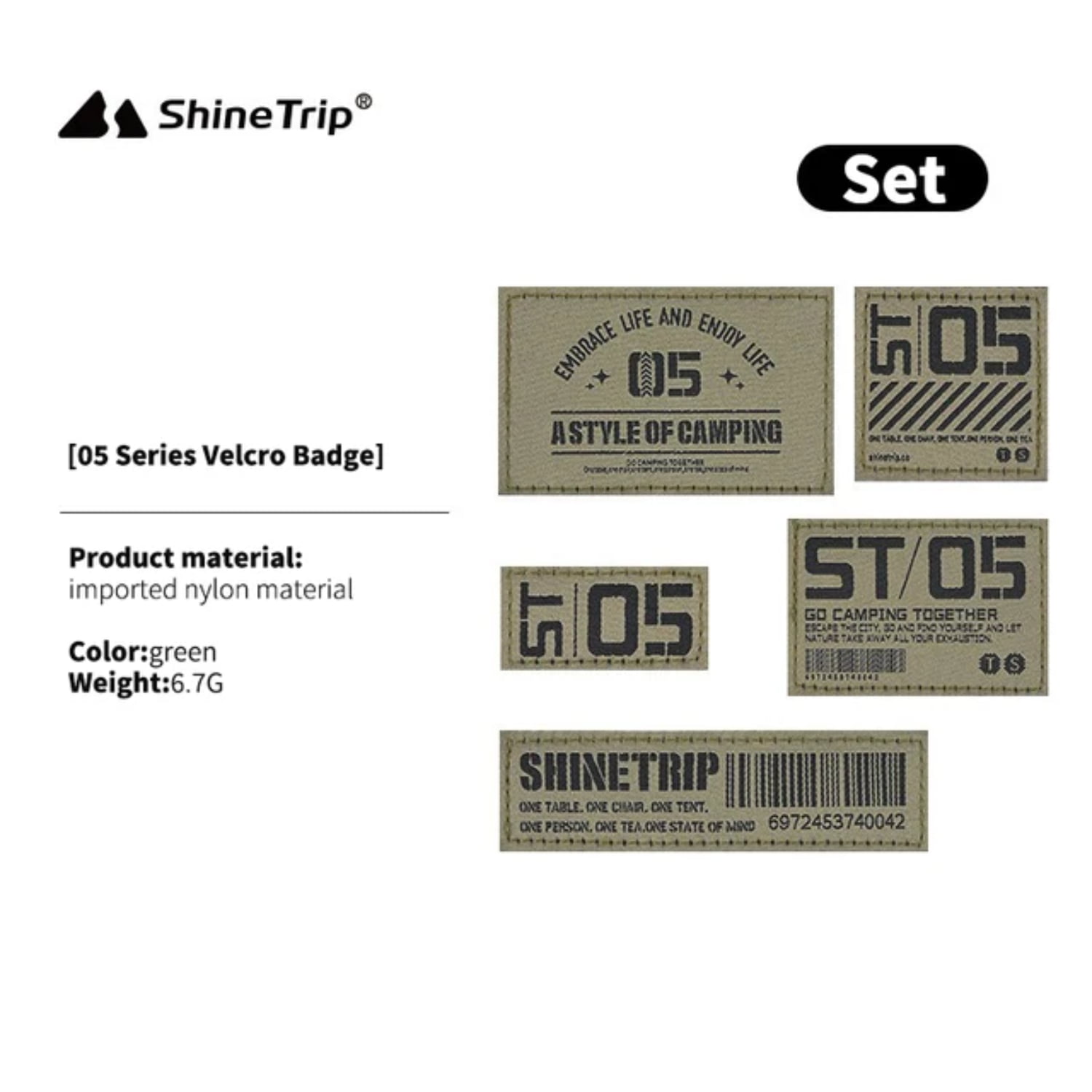 Outdoor Black Stickers Badge Vest Set Stickers Fine Camping Gear ...