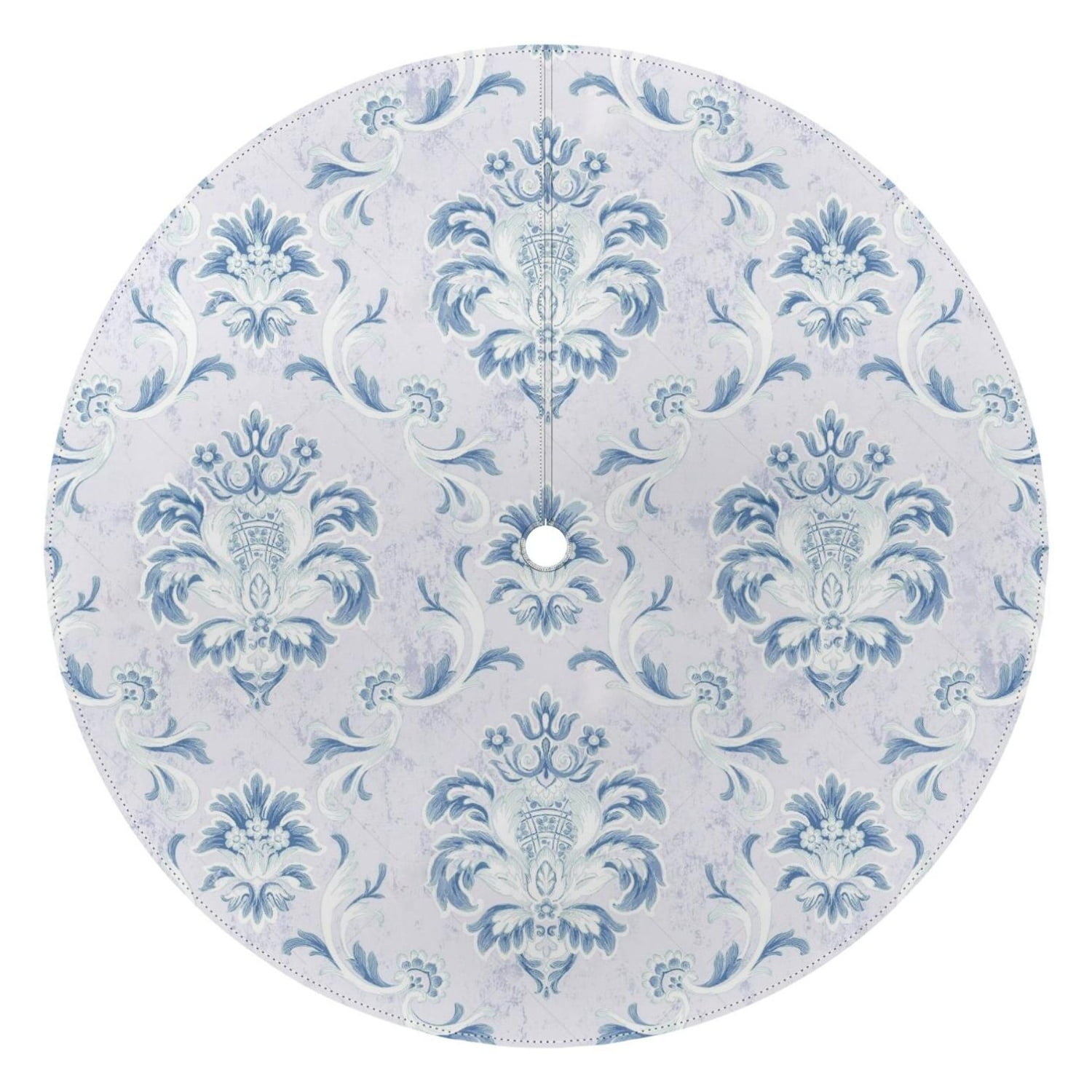 Outdoor Blue Grey Baroque Tablecloth with Umbrella Hole and Zipper ...