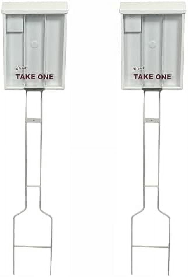 Outdoor Brochure Box on a Stake 46 inch tall - Holds 250 8.5 x 11 ...