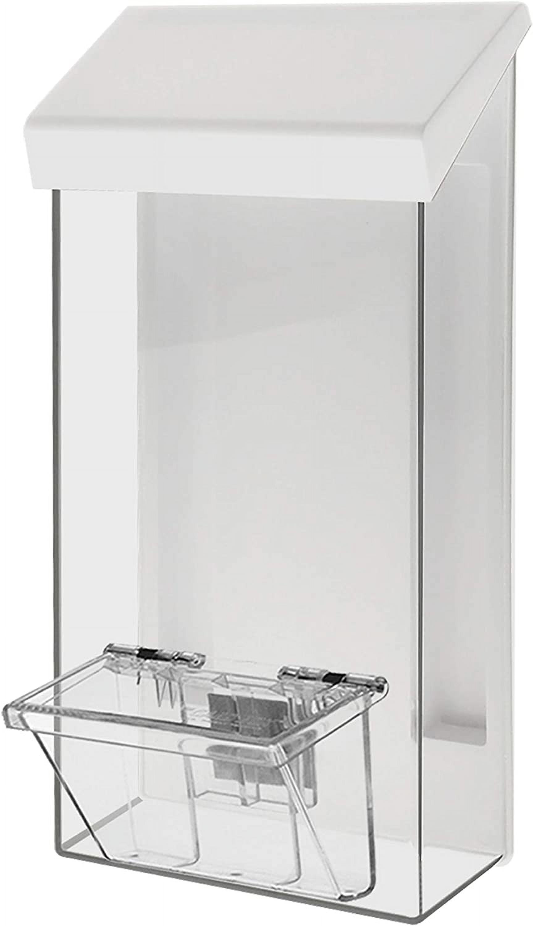 Outdoor Brochure Holder 4 x 9 Adhesive Mount for Trifolds with White ...