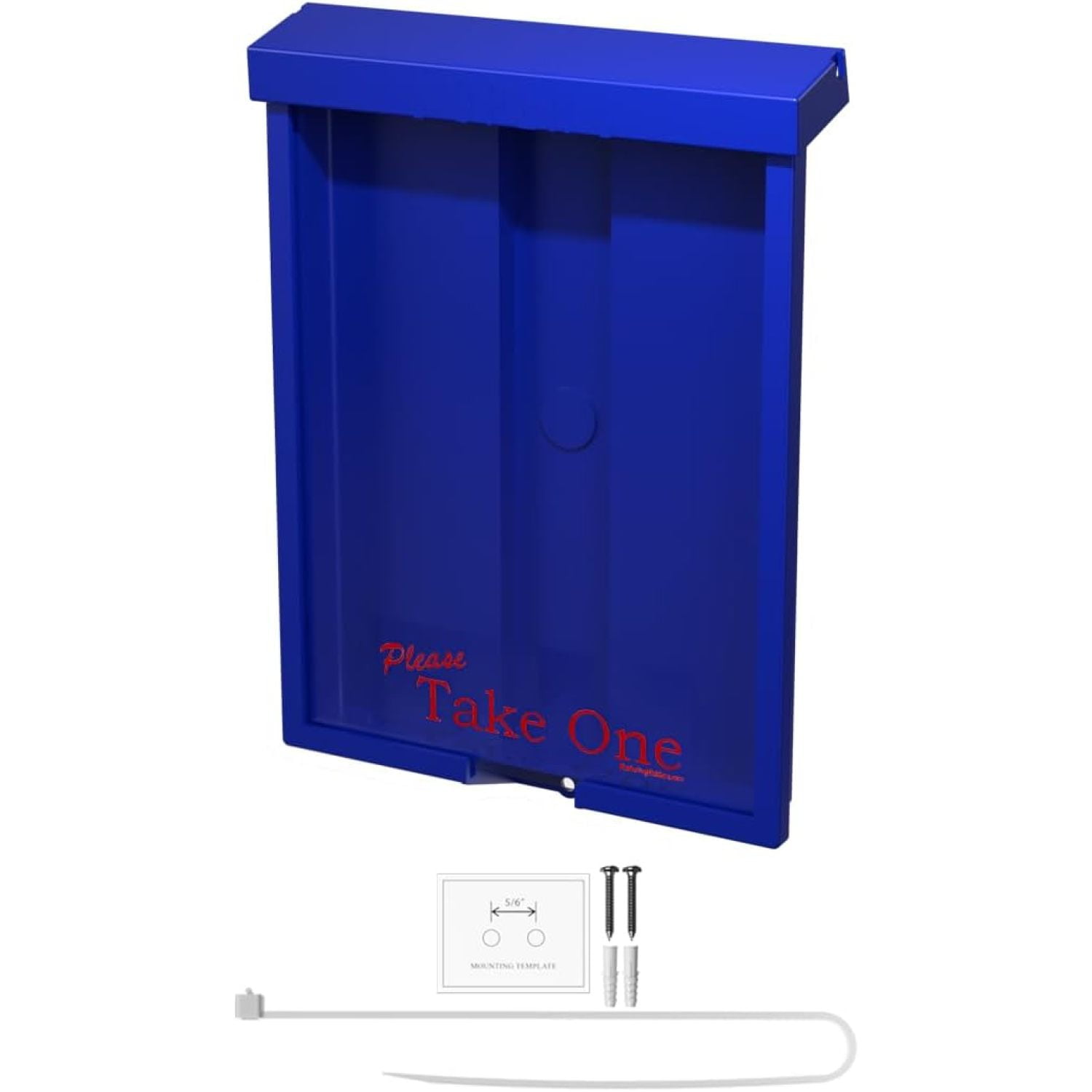 Outdoor Brochure Holder Holds 8.5” x 11” Flyers Wall or Post Mount Blue ...