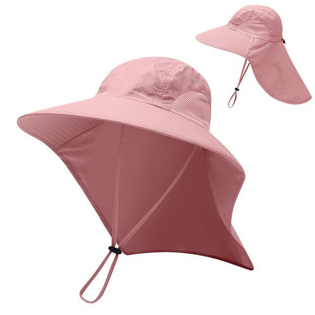 Outdoor Bucket Hat Summer Sun Protection Sun Hats with Neck Flap Quick ...