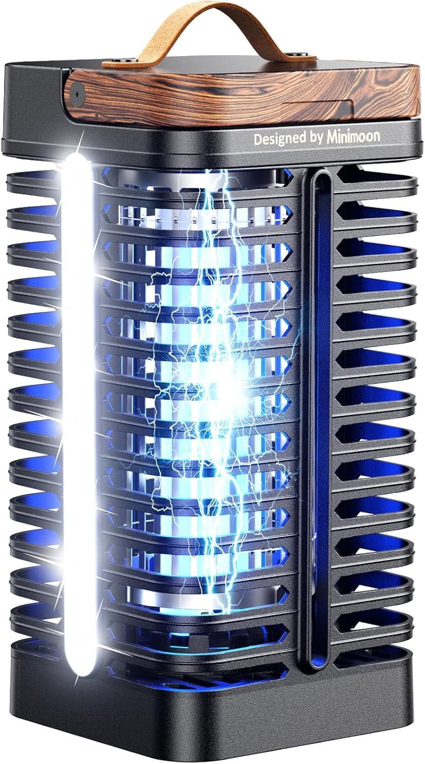 Outdoor Bug Zapper with Dual LED Lights, 15W Mosquito Zapper 4200V ...