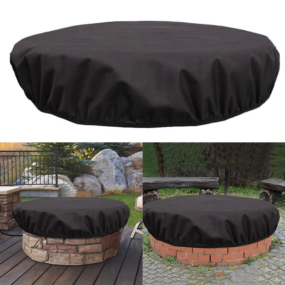Outdoor Built In Fire Cover 600D Waterproof Round Builtin Fire Cover ...
