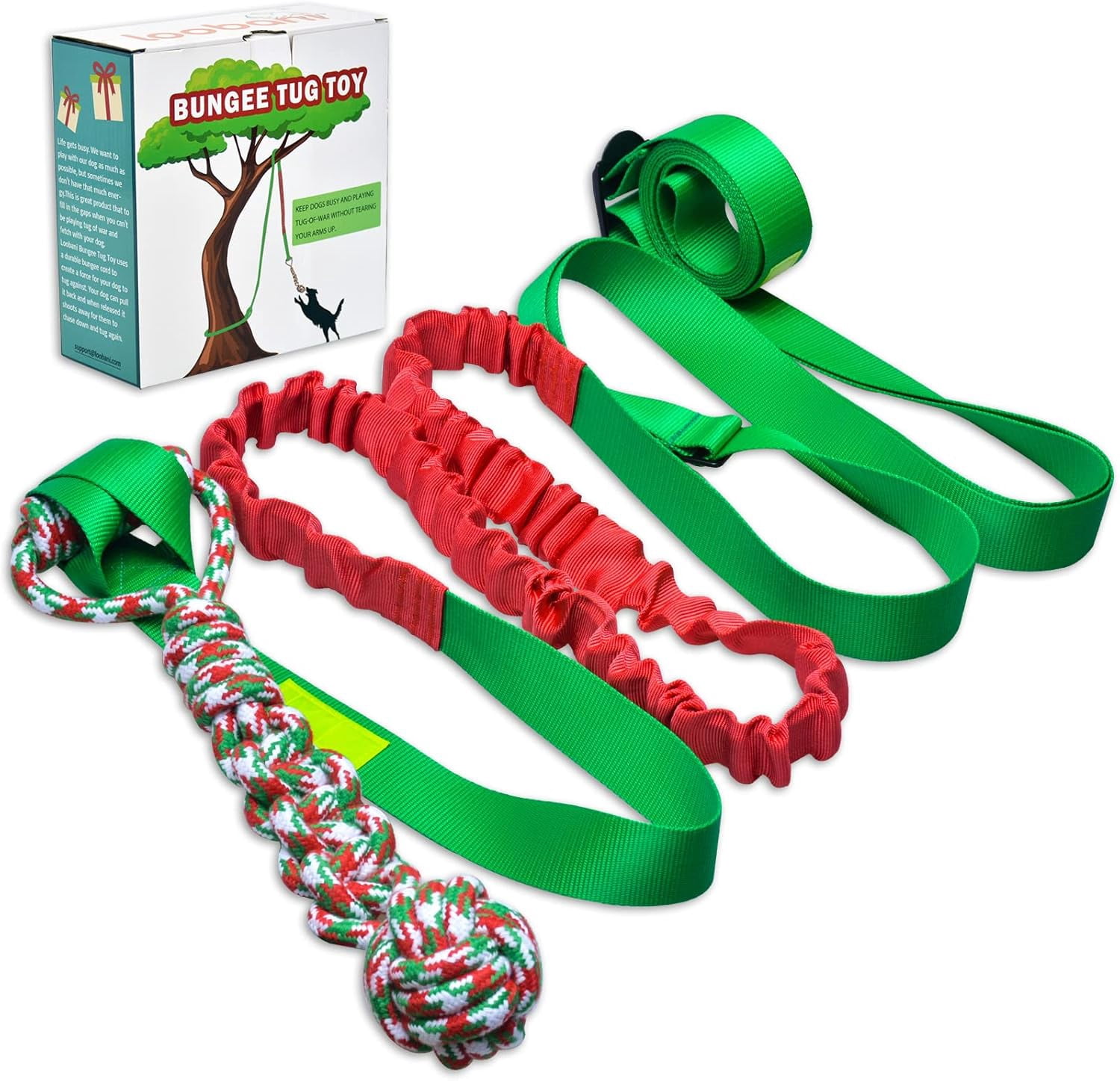 Outdoor Bungee Tug , from Tree for Small to Large Dogs, Interactive ...
