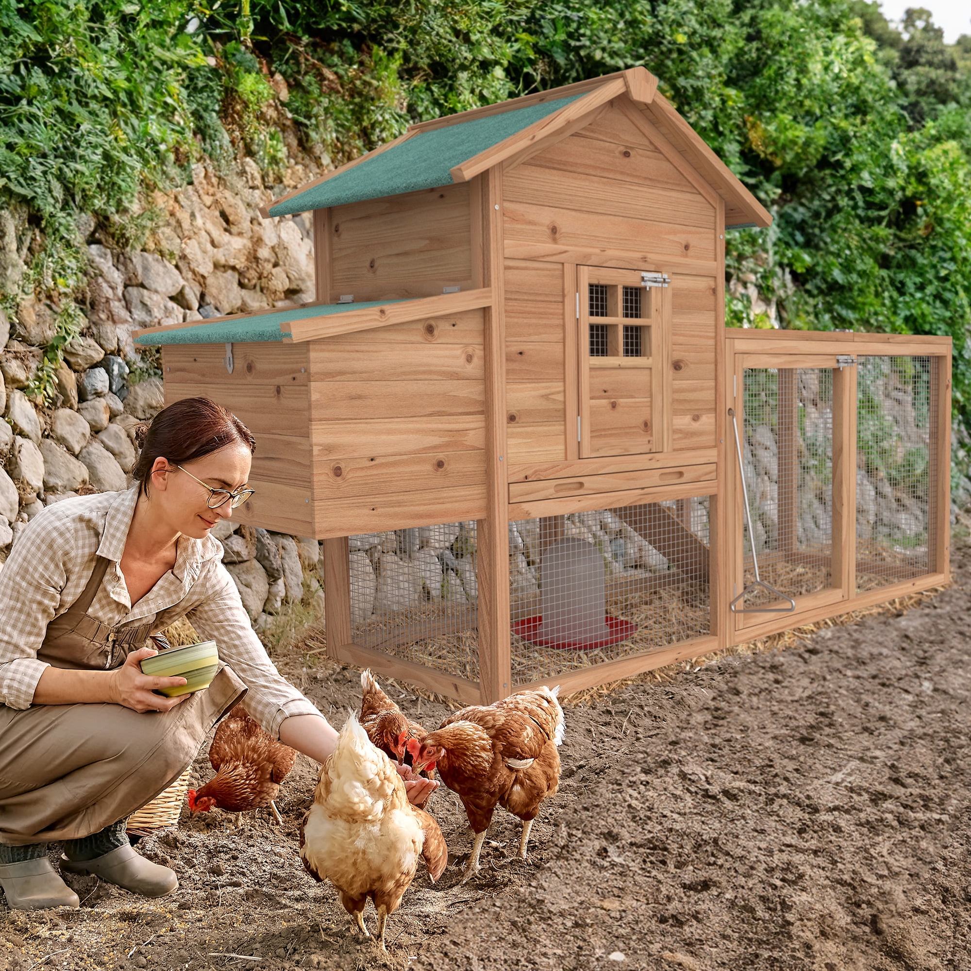 Outdoor Bunny Cage Chicken Coop Pet House Hutch for Rabbits With ...