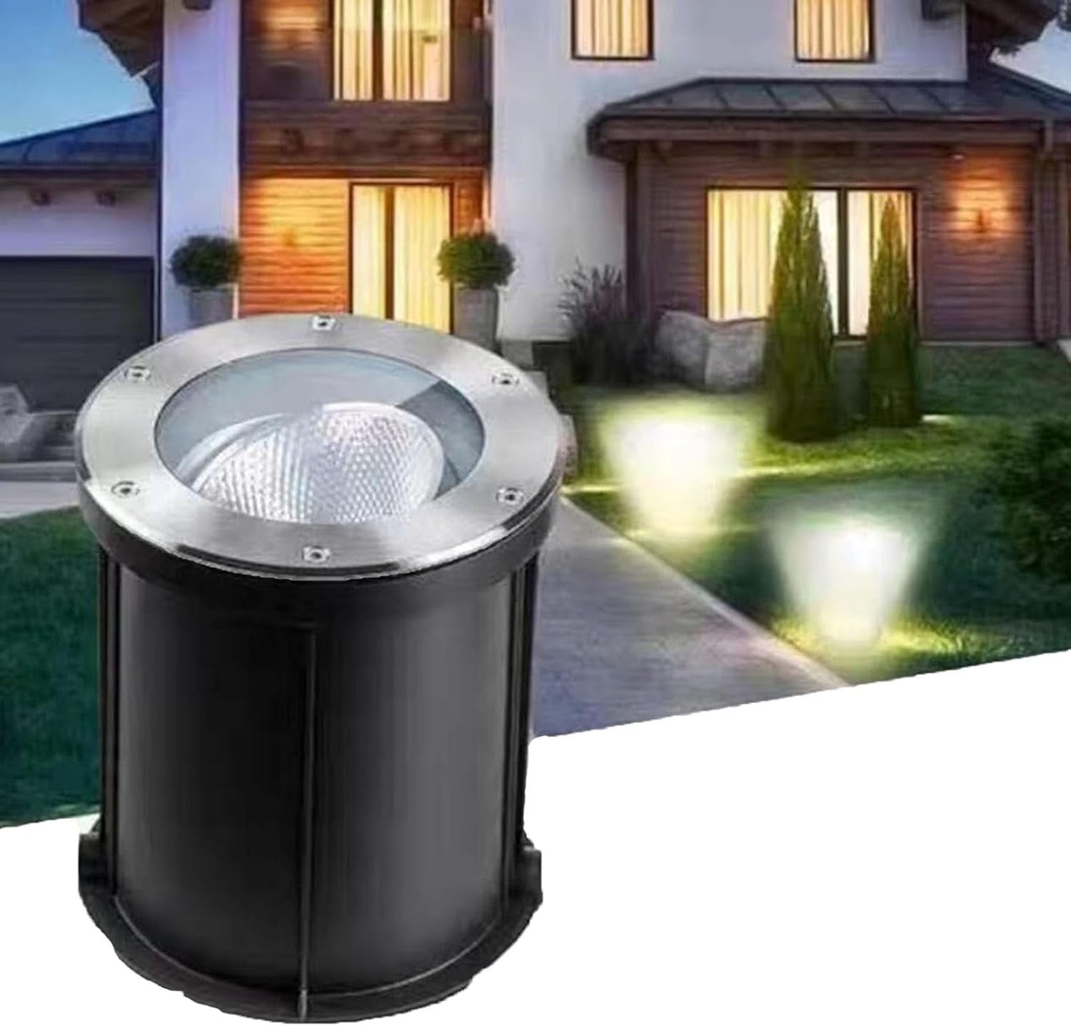 Outdoor Buried Lights - Ground LED Landscape Lights, 15° Adjustable ...