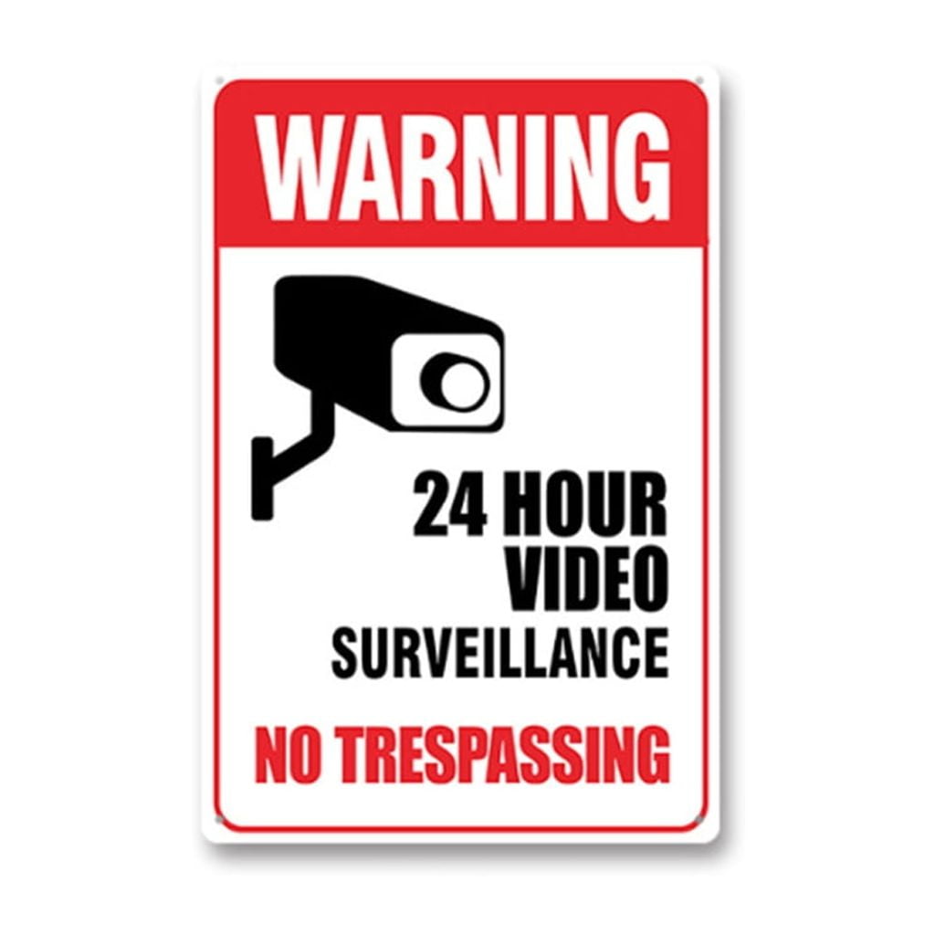 Outdoor CCTV Camera Signs Reflective Tinplate Warning Sign CCTV Camera ...