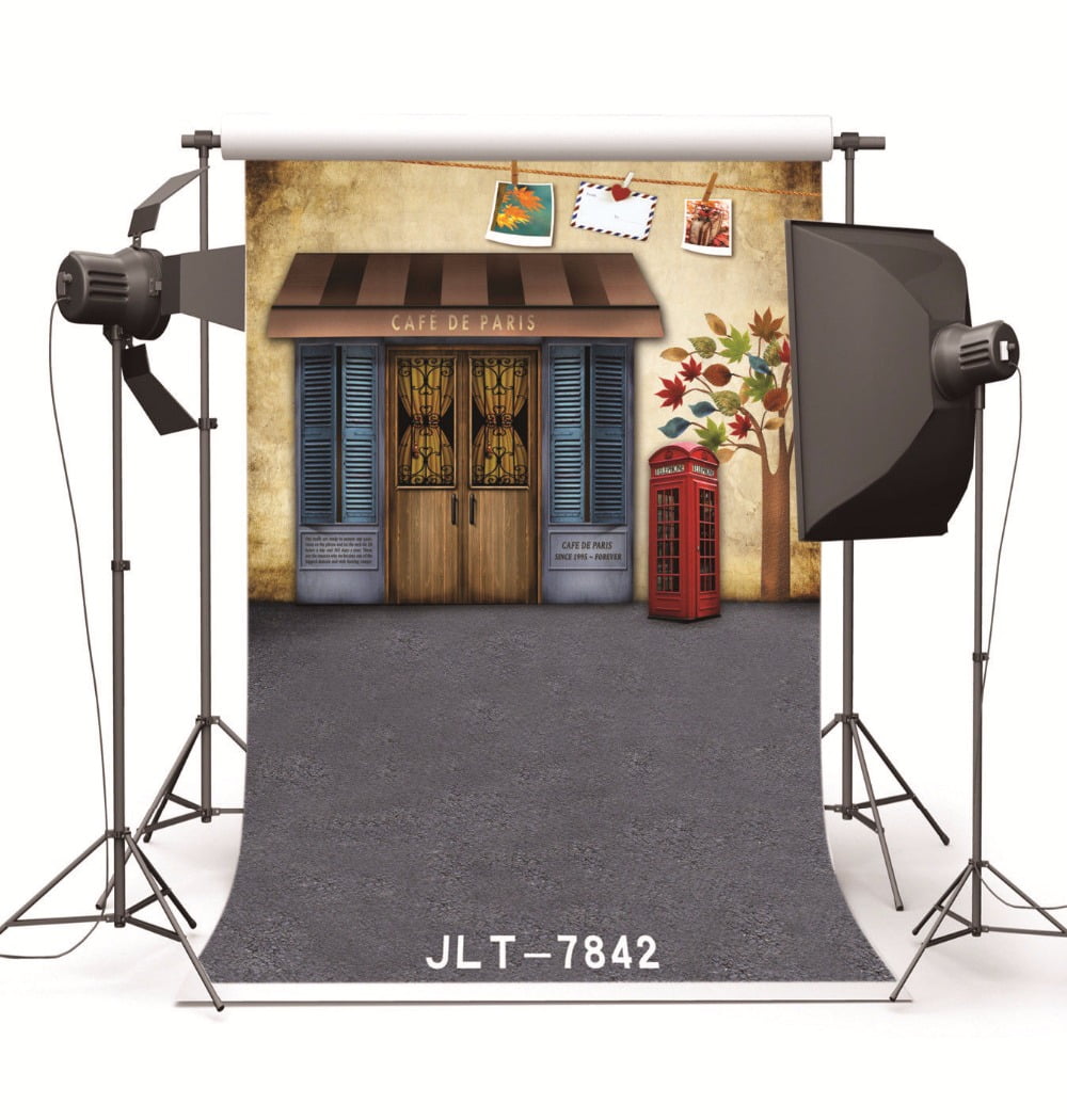 Outdoor Cafe Shop Photography Backdrop Vinyl Cloth Backgrounds ...