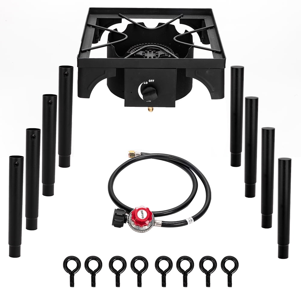 Outdoor Camp Stove High Pressure Propane Gas Cooker Portable Cast Iron Patio Cooking Burner ...