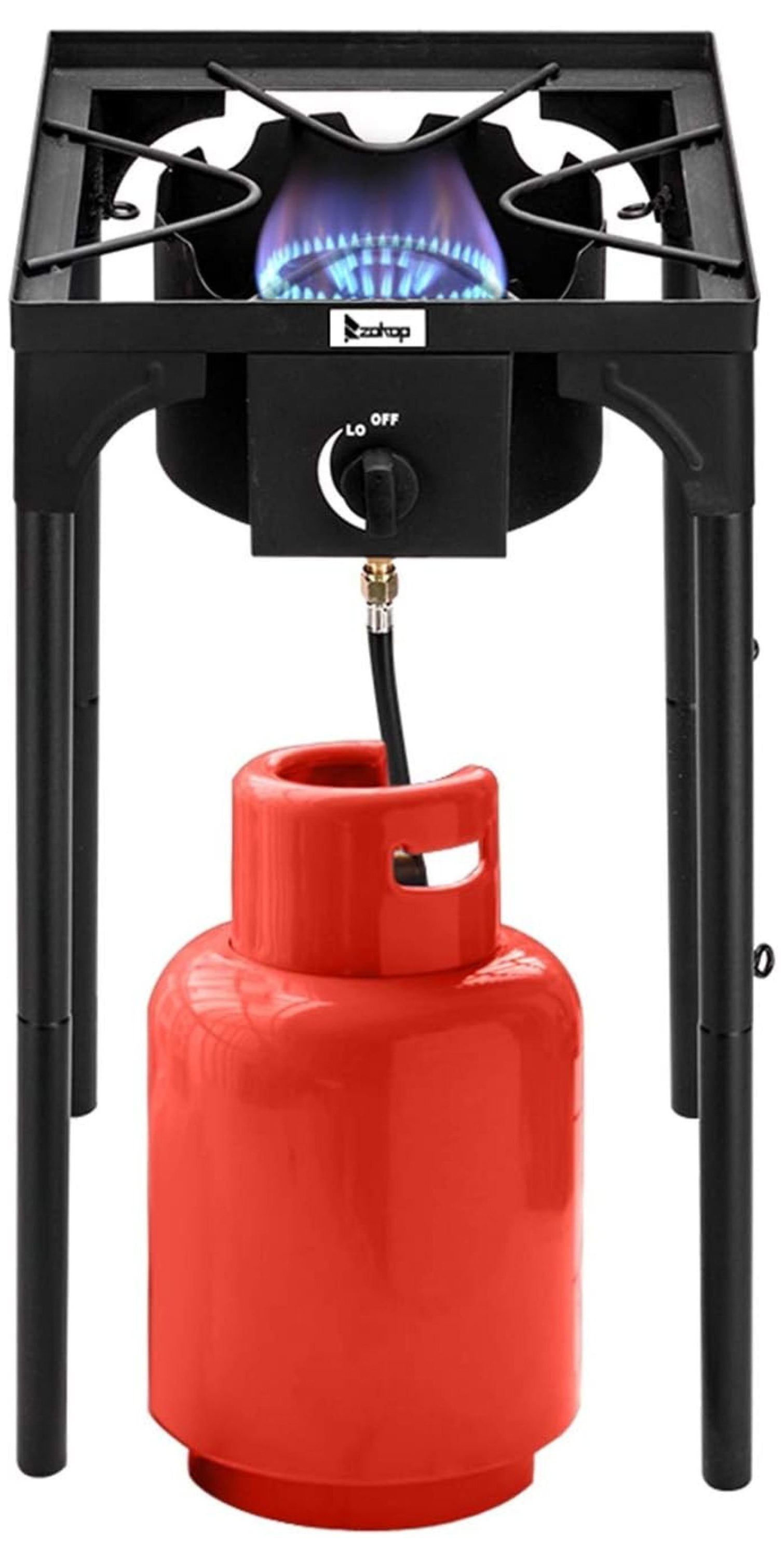 Outdoor Camp Stove Propane, High Pressure Propane Gas Cooker Portable Cast Iron Cooking Stove ...