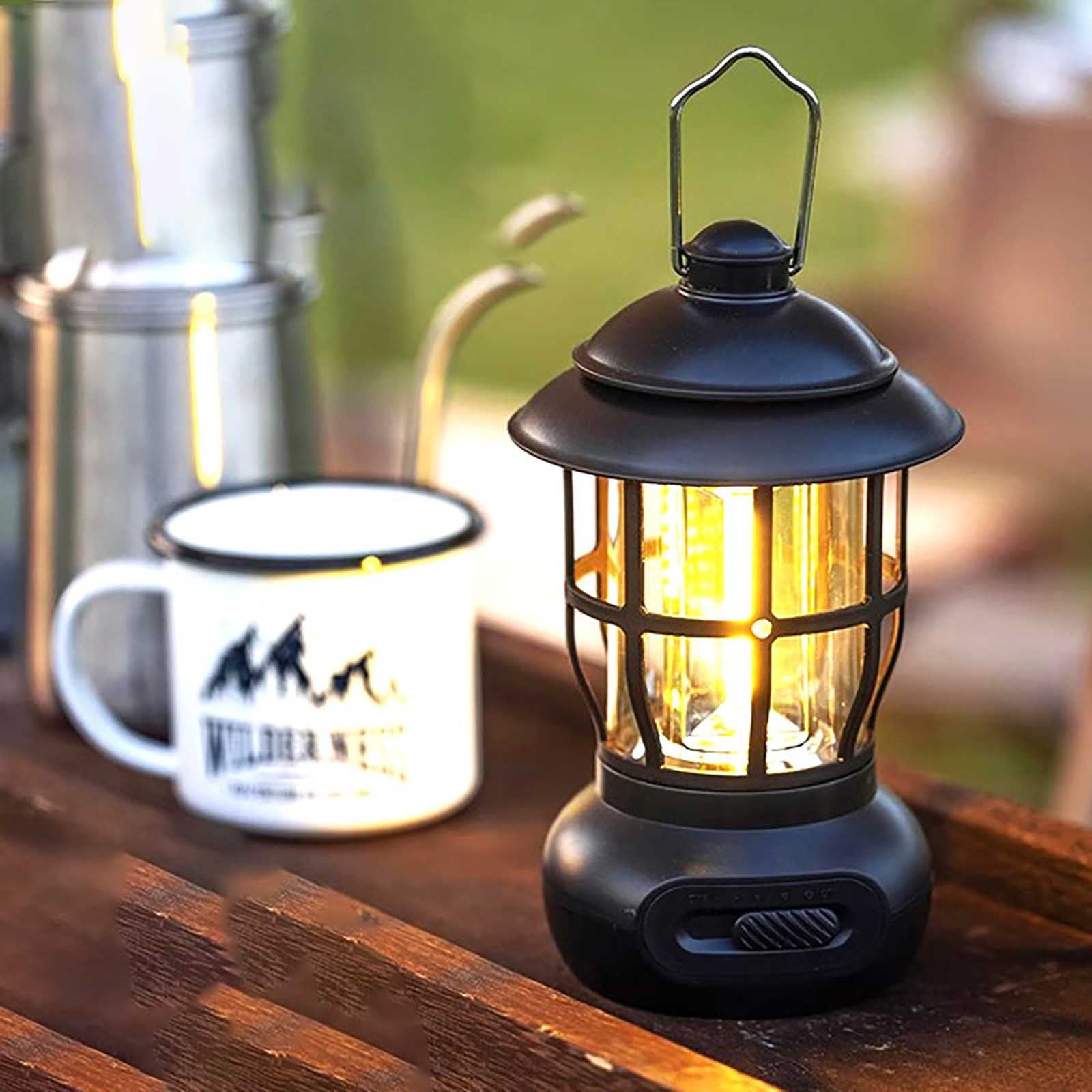 Outdoor Camping Atmosphere Lighting Wilderness Lamp Vintage Mouth Glow Light Small Camping ...