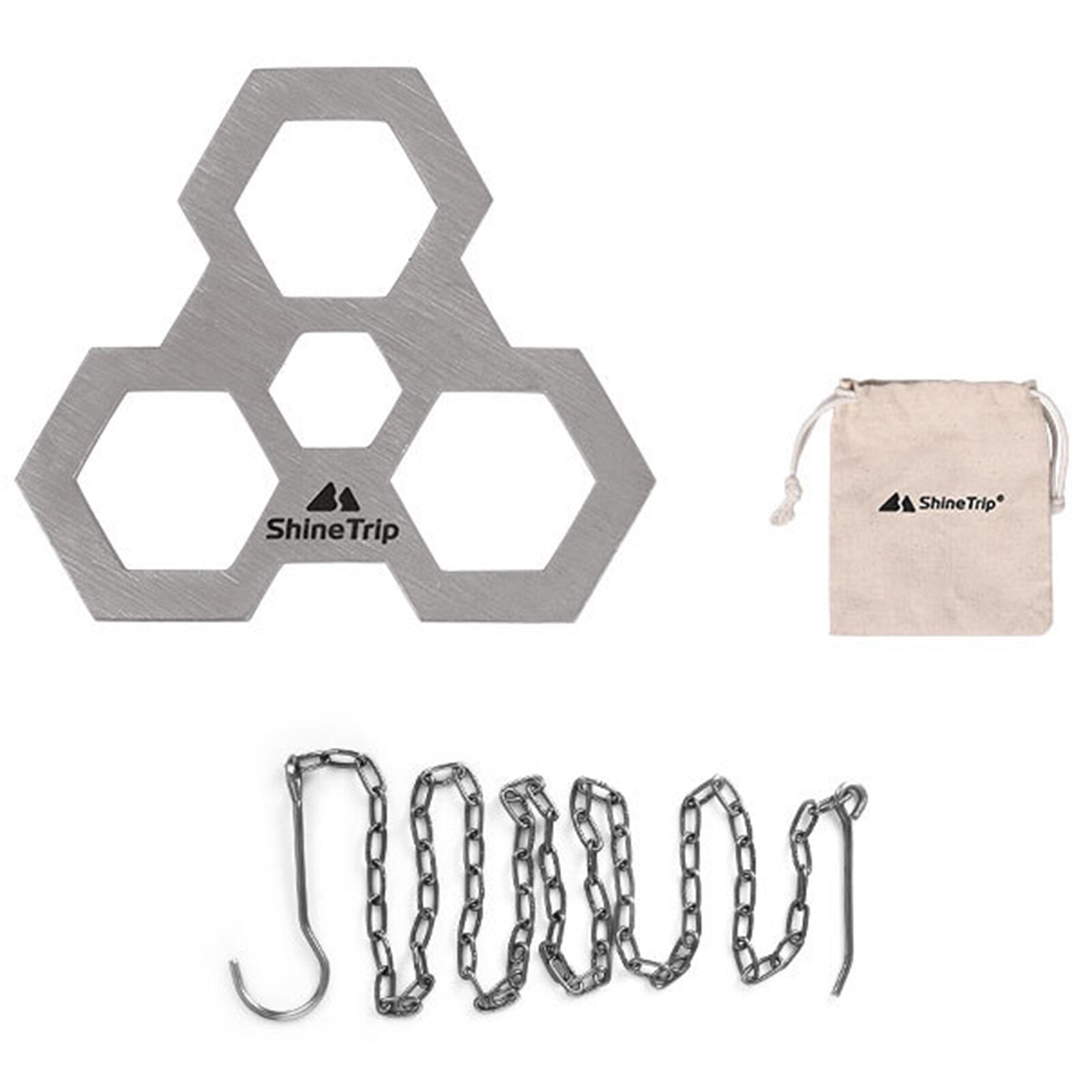 Outdoor Camping Barbecue Tripod Hanging Rack Stainless Steel Campfire ...