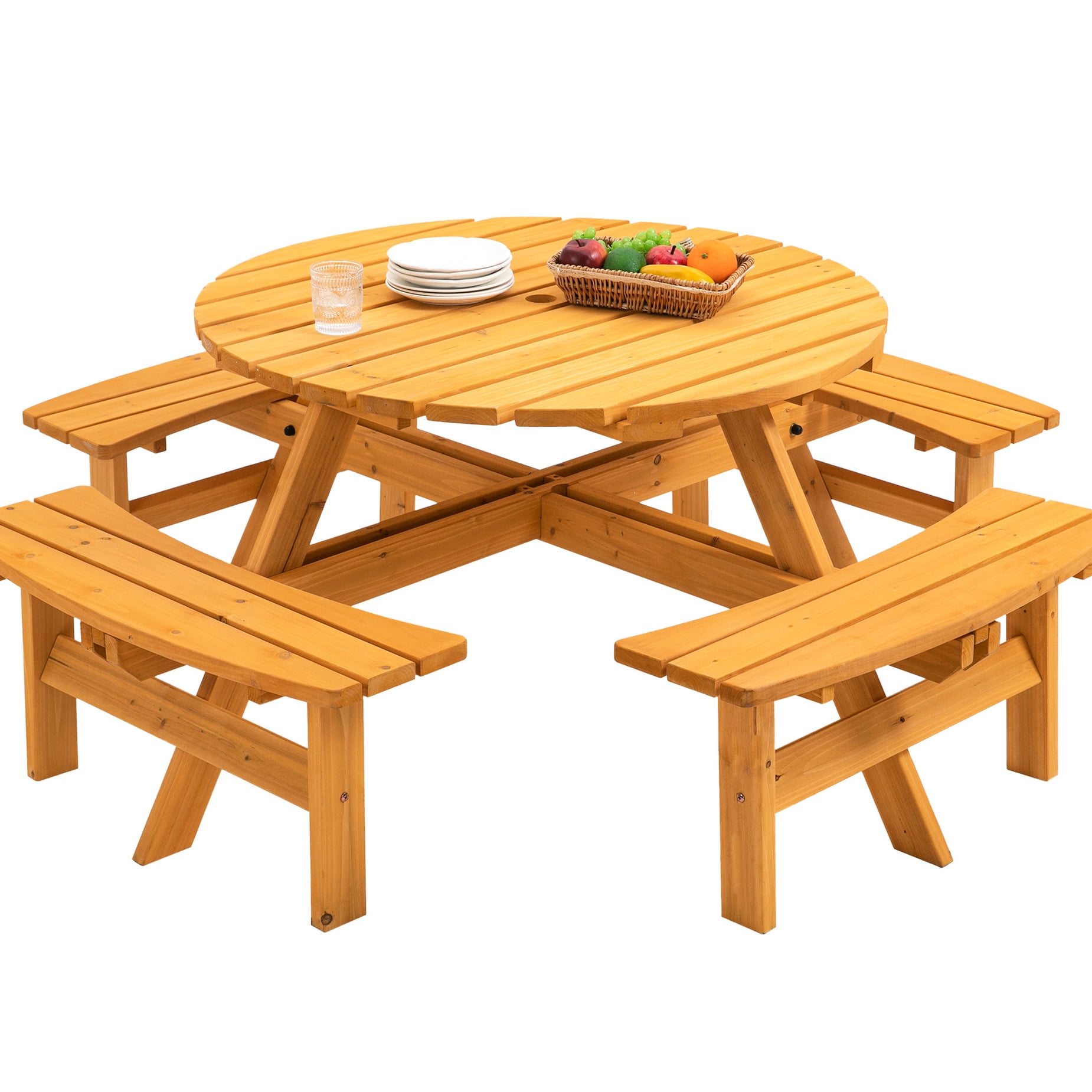 Outdoor Camping Dining Table for 8 | Comfortable Seating | 100% Fir ...
