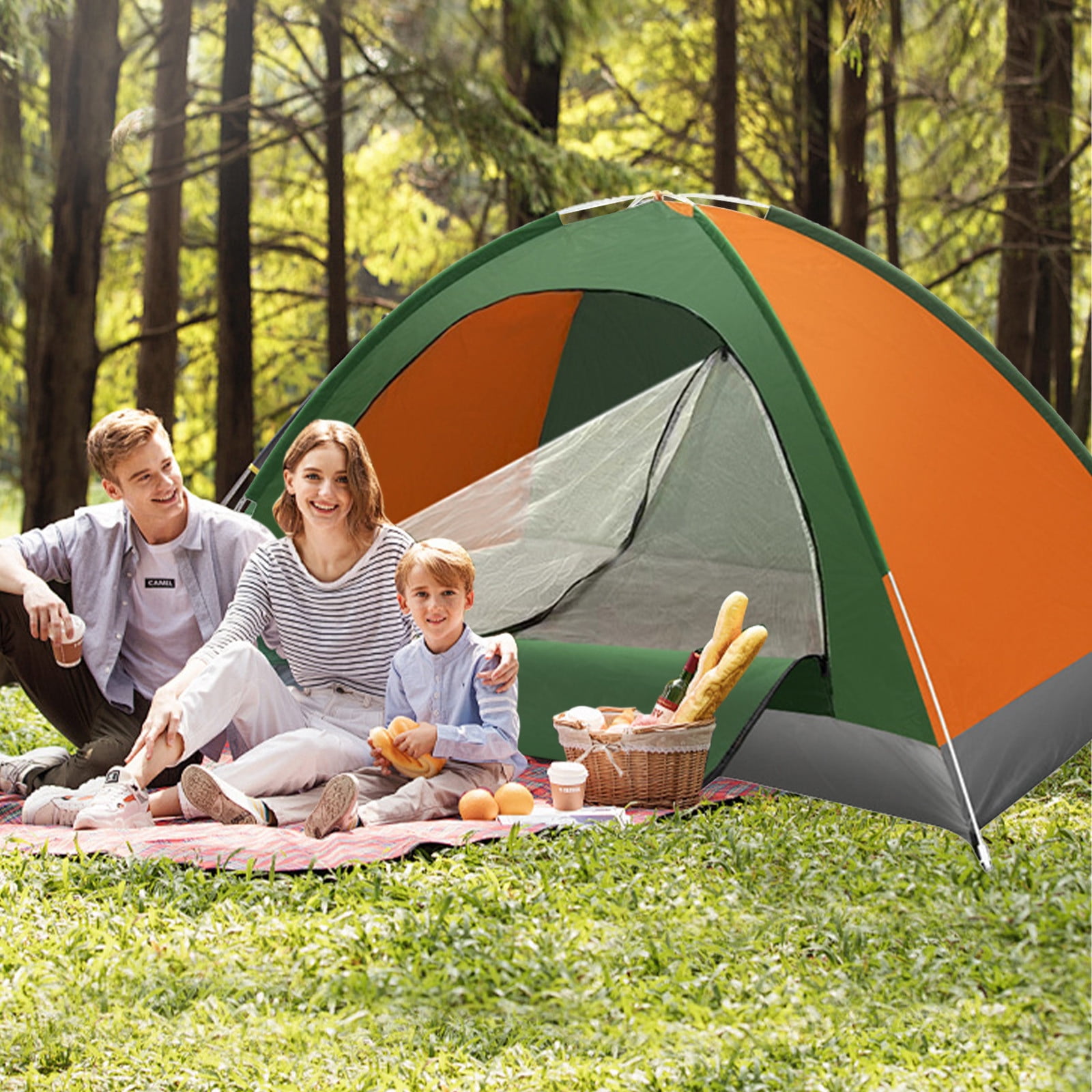 Outdoor Camping Double 1 To 2 Person Automatic Tent, Spring Field ...