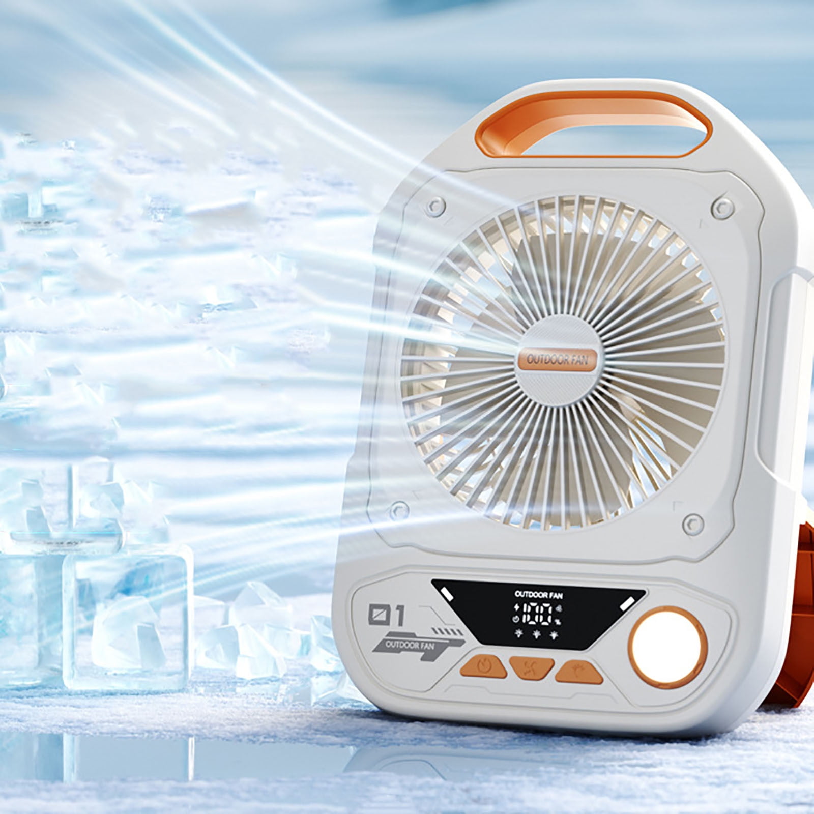 Outdoor Camping Fan, 2025 New Outdoor Camping Rechargeable Fan with ...