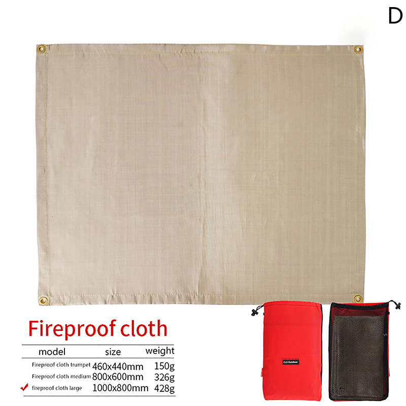 Outdoor Camping Fireproof Cloth BBQ Fiberglass Fire Blanket Insulation ...