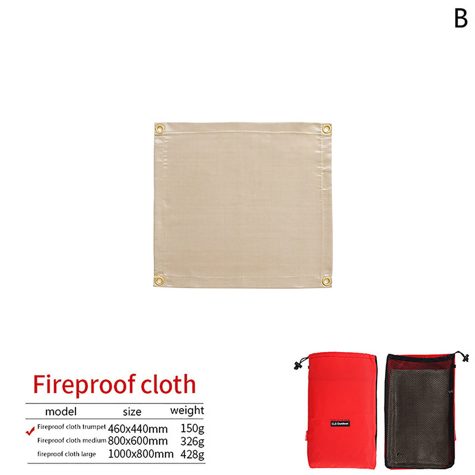 Outdoor Camping Fireproof Cloth BBQ Fiberglass Fire Blanket Insulation ...
