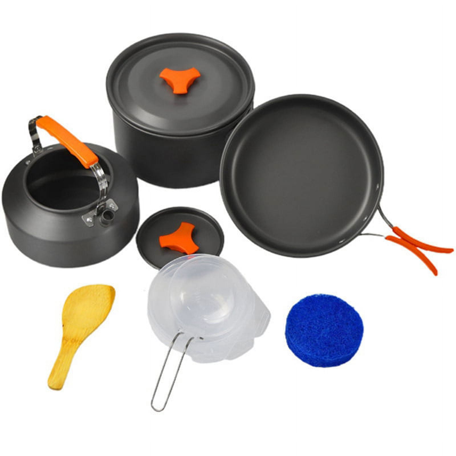 Outdoor Camping Folding Cookware Mess Kit, for Camping, Picnic Orange ...