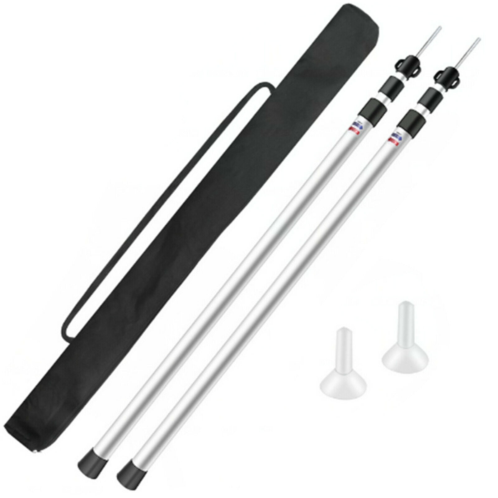 Outdoor Camping Hiking Adjustable Telescoping Aluminum Alloy Tarp Poles ...