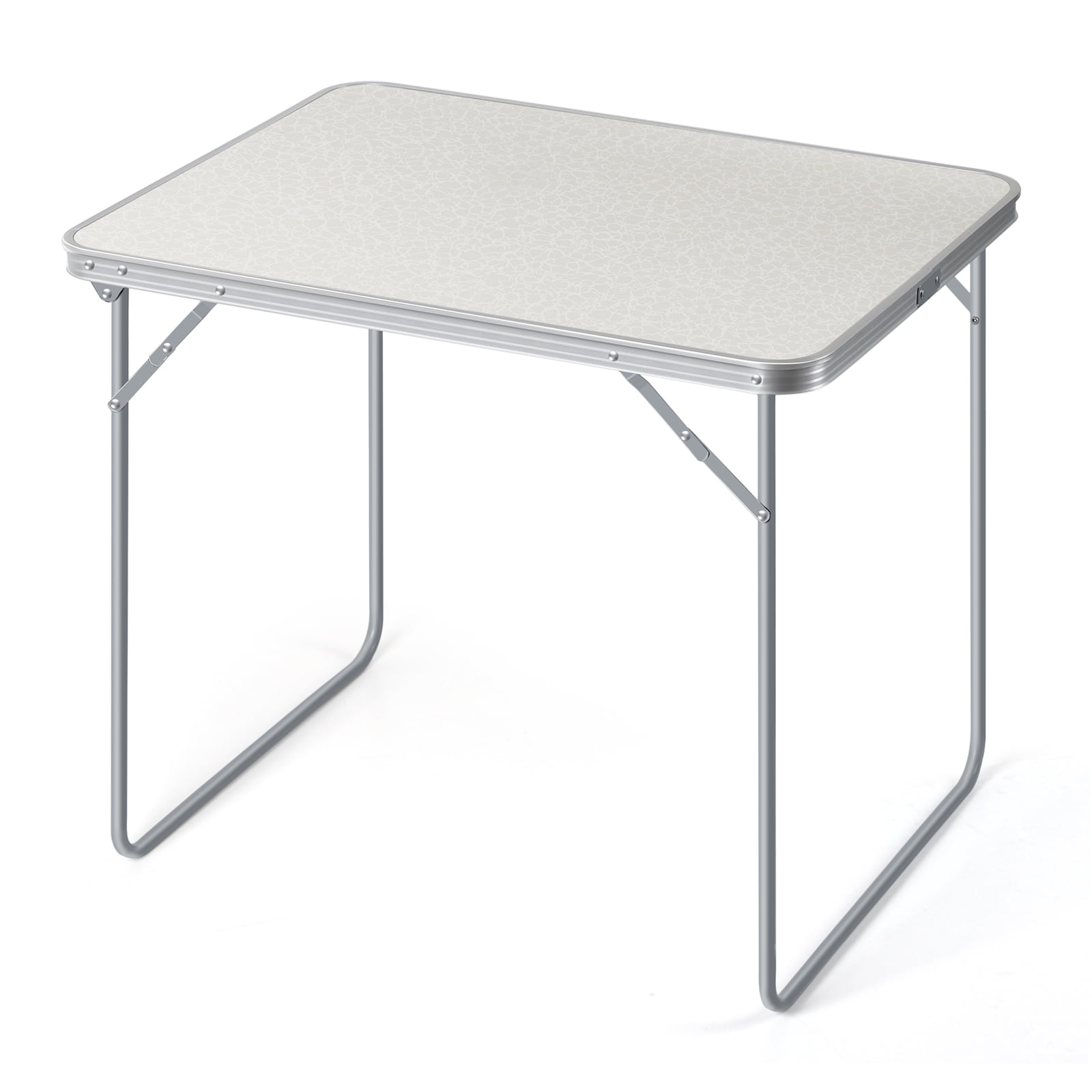 Outdoor Camping Picnic Table Foldable Portable Table White - Walmart.com