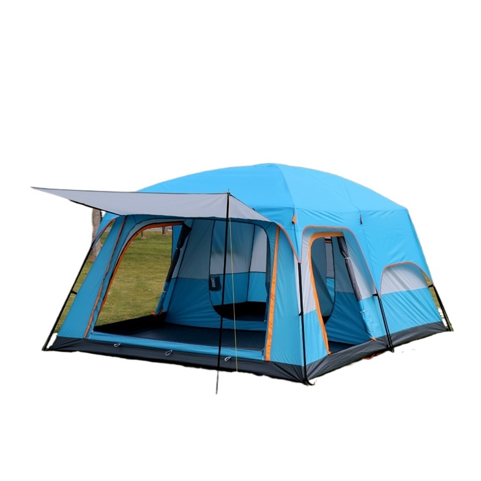 Outdoor Camping Portable Rain Proof Double Tent 3-5 People One Room One ...