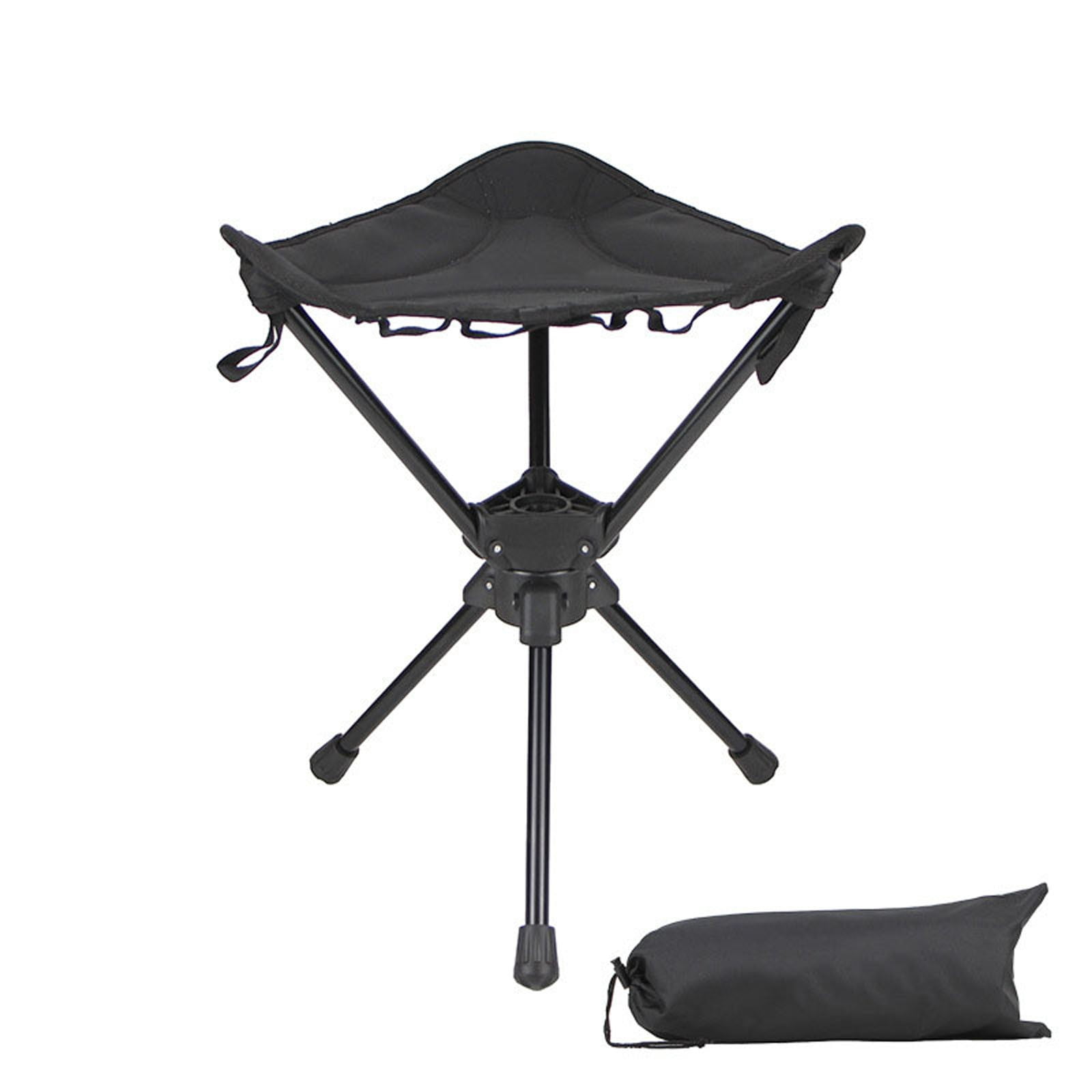Outdoor Camping Rotating Folding Chair with 360° Swivel, Triangular ...