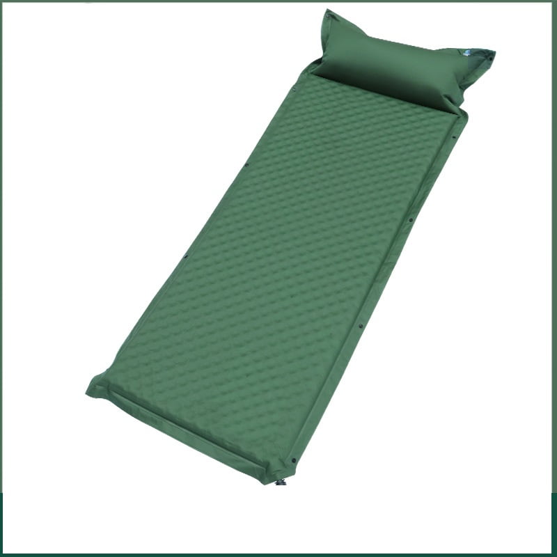 Outdoor Camping Self-Help Inflatable Pad Portable Sleeping Pad with ...