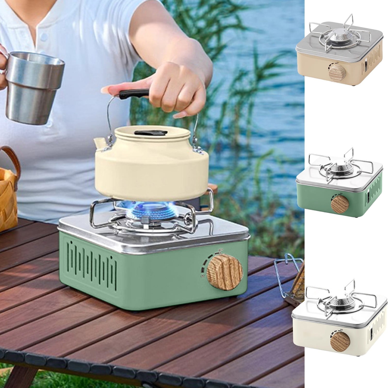Outdoor Camping Stove, Portable Butane Stove with Detachable Bracket ...