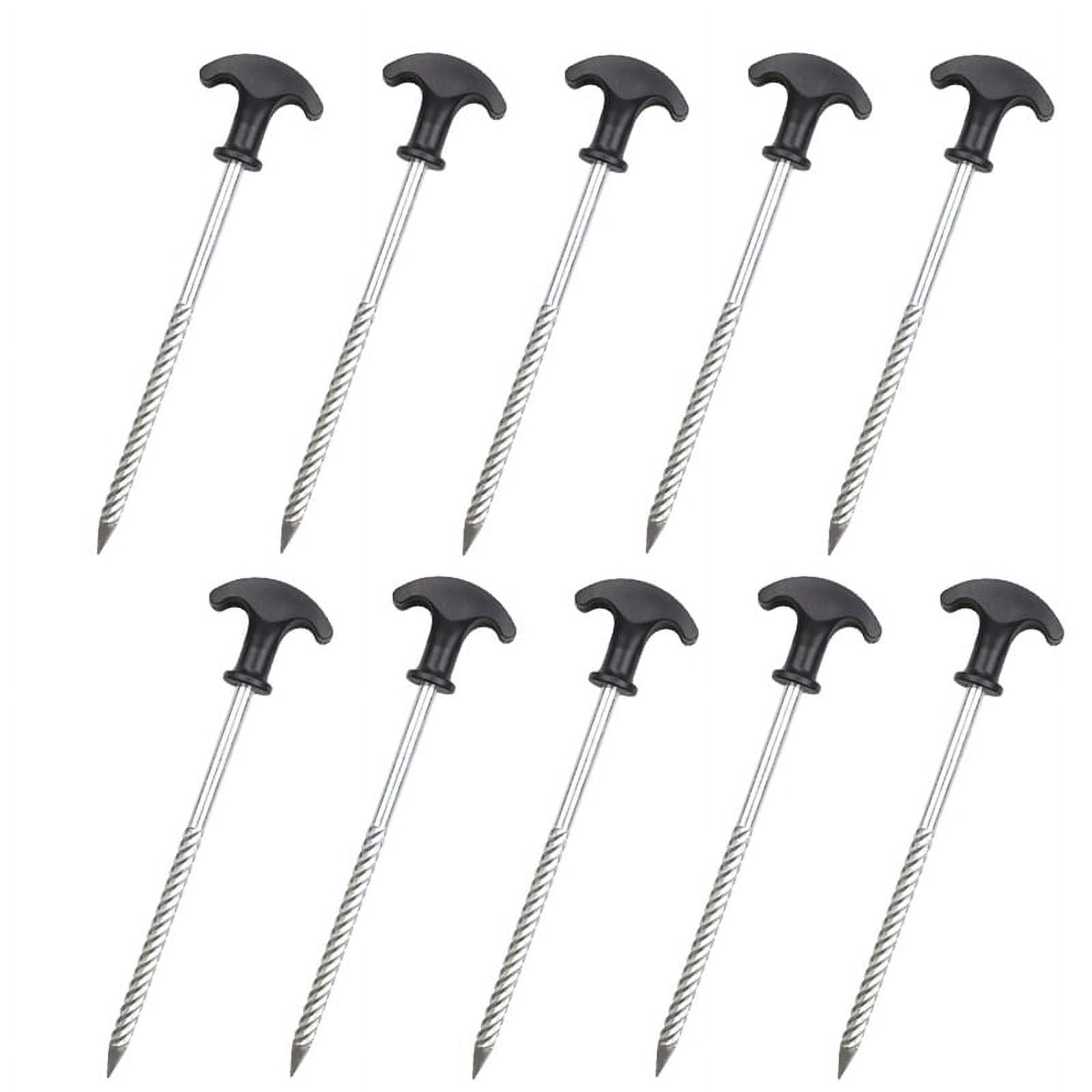 Outdoor Camping Tent Nails T-Shaped Hand-Threaded Ground Nails Wind ...