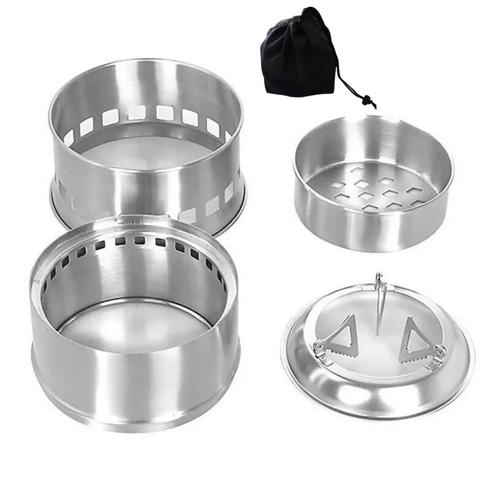 Outdoor Camping Wood-burning Stove Backpacking Portable Survival BBQ ...