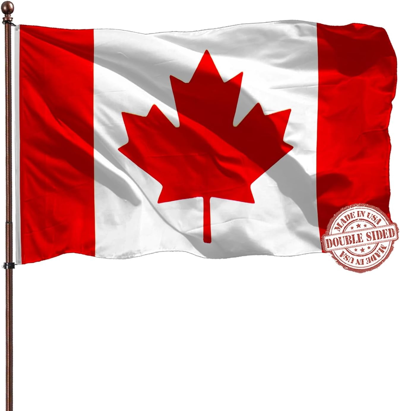 Outdoor Canadian Canada Flag Banner 3x5 Double Sided- 3Ply 240D 4 Rows ...