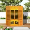 Durasage 1-Person Carbon Infrared Sauna, Canadian Hemlock Wood Sauna ...