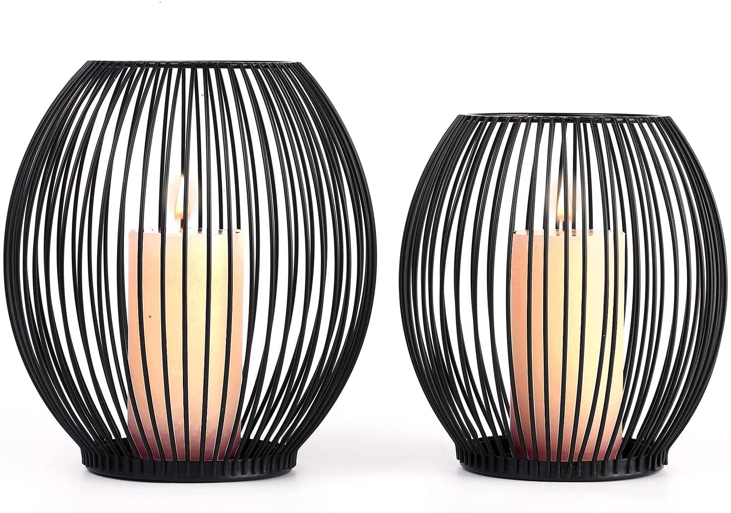 Outdoor Candle Holder Decor Set - Black Candle Holder - Candle Holders ...