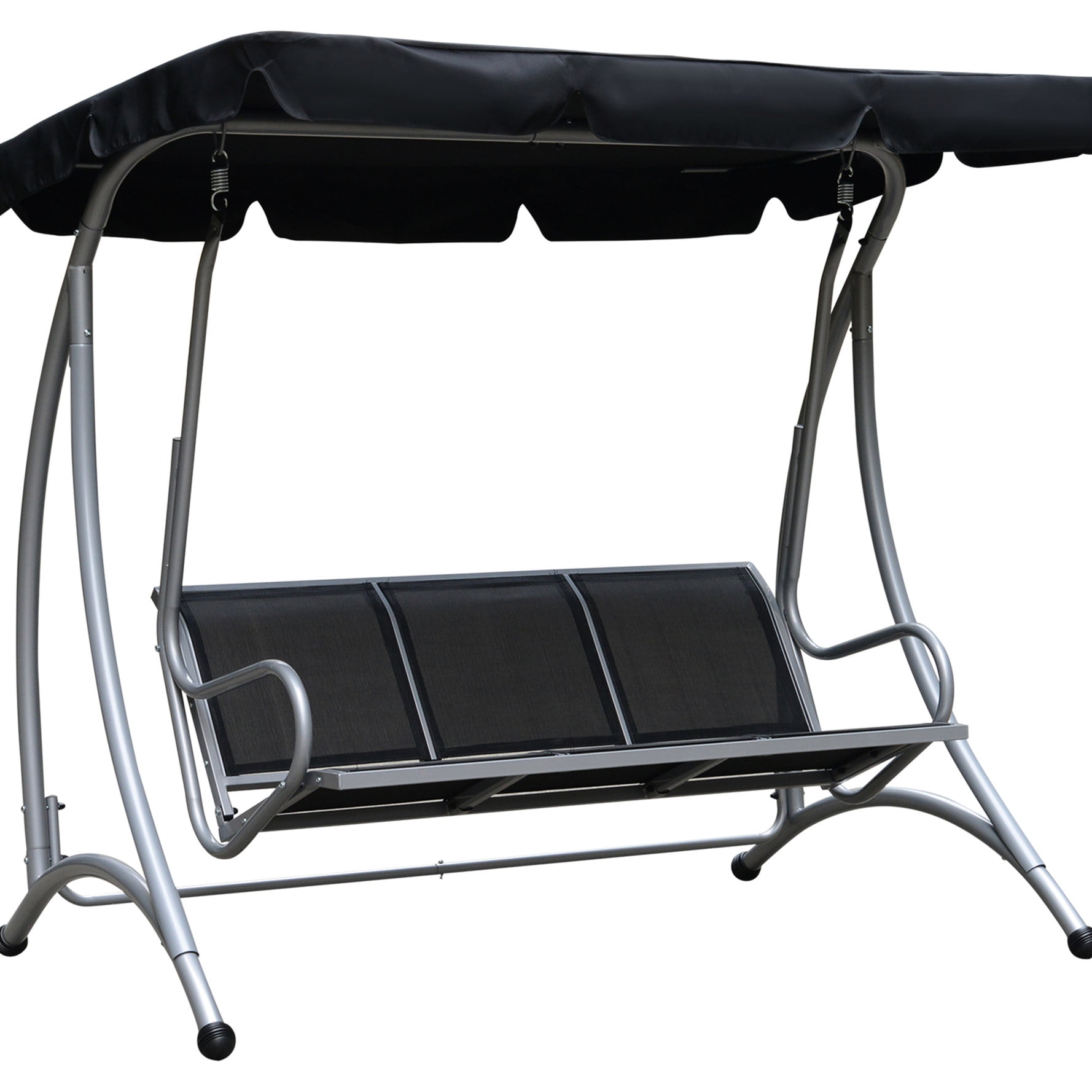 Outdoor Canopy Swing / 3 - Seat, Heavy - Duty Steel Frame, 748 lbs ...
