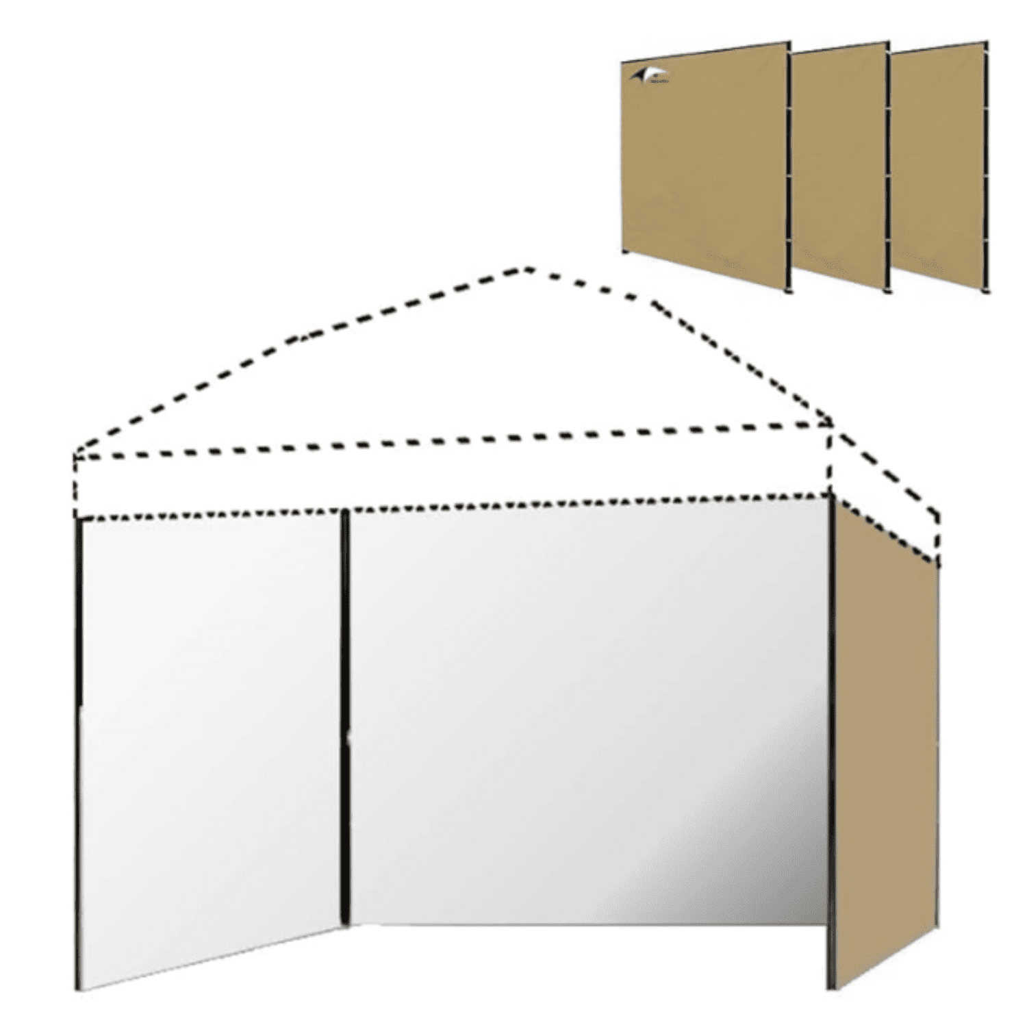 Outdoor Canopy Walls 10x10 Set 3, Sidewalls for 10 x 10 Rain Canopies Shade Khaki - Walmart.com