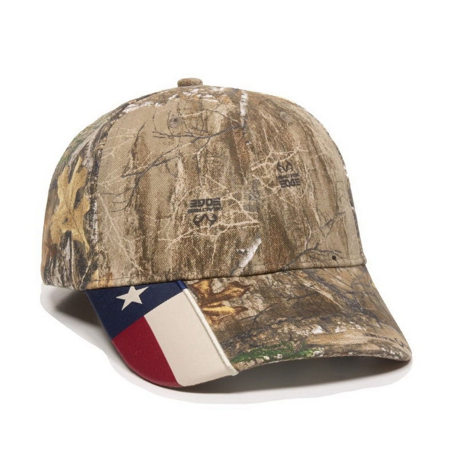 Outdoor Cap CWF-305 Camo with USA Flag Accent on Visor-Realtree Edge ...