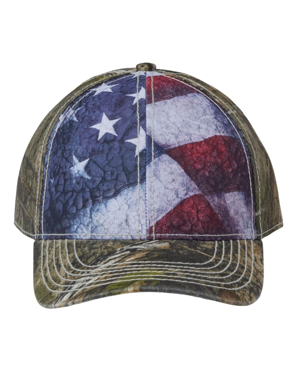 Outdoor Cap Camo with Flag Sublimated Front Panels Cap - Walmart.com