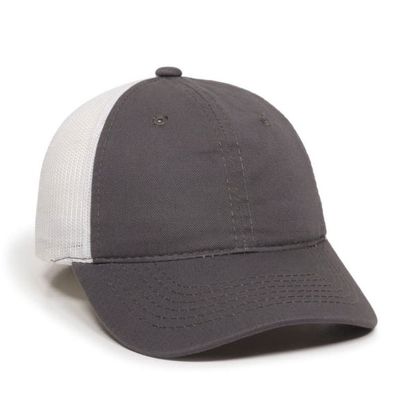 Outdoor Cap FWT-130 Heavy Garment Washed, Mesh Back, Charcoal/White ...
